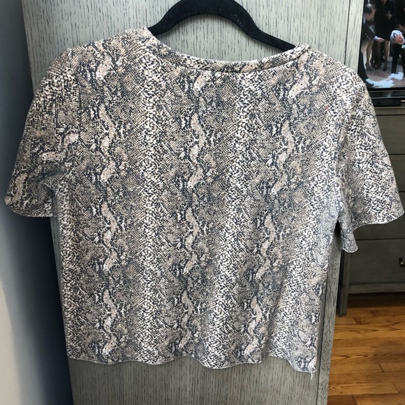 Zara | Tops | Zara Snake Skin Crop Top Size Large | Poshmark